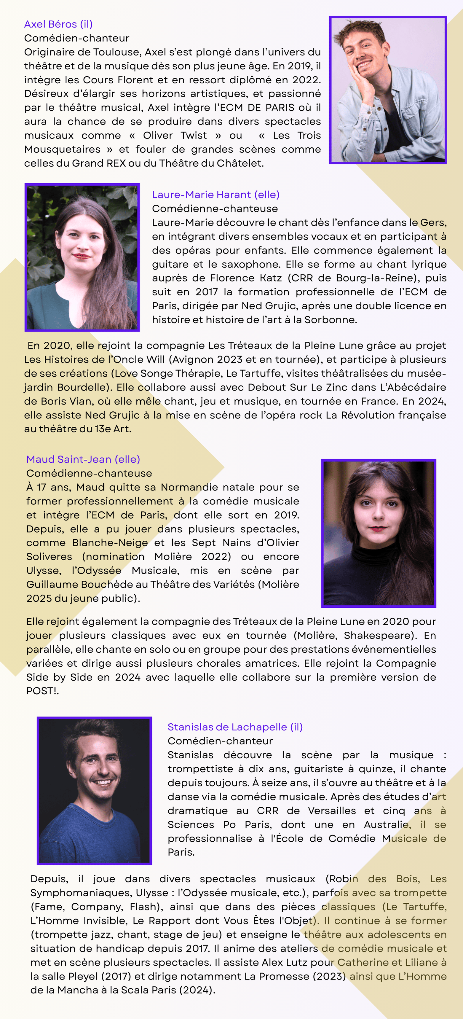 La comédie musicale 'POST!' au Théâtre Essaïon