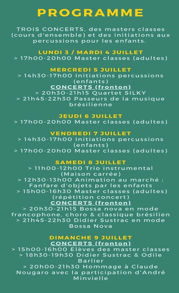 Festival Brésil en Béarn 2023 - Ulule