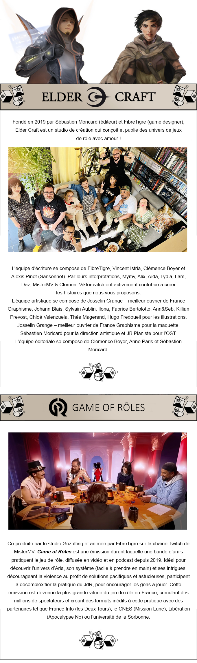 Game of Rôles - Aria - Les Jeux de rôle