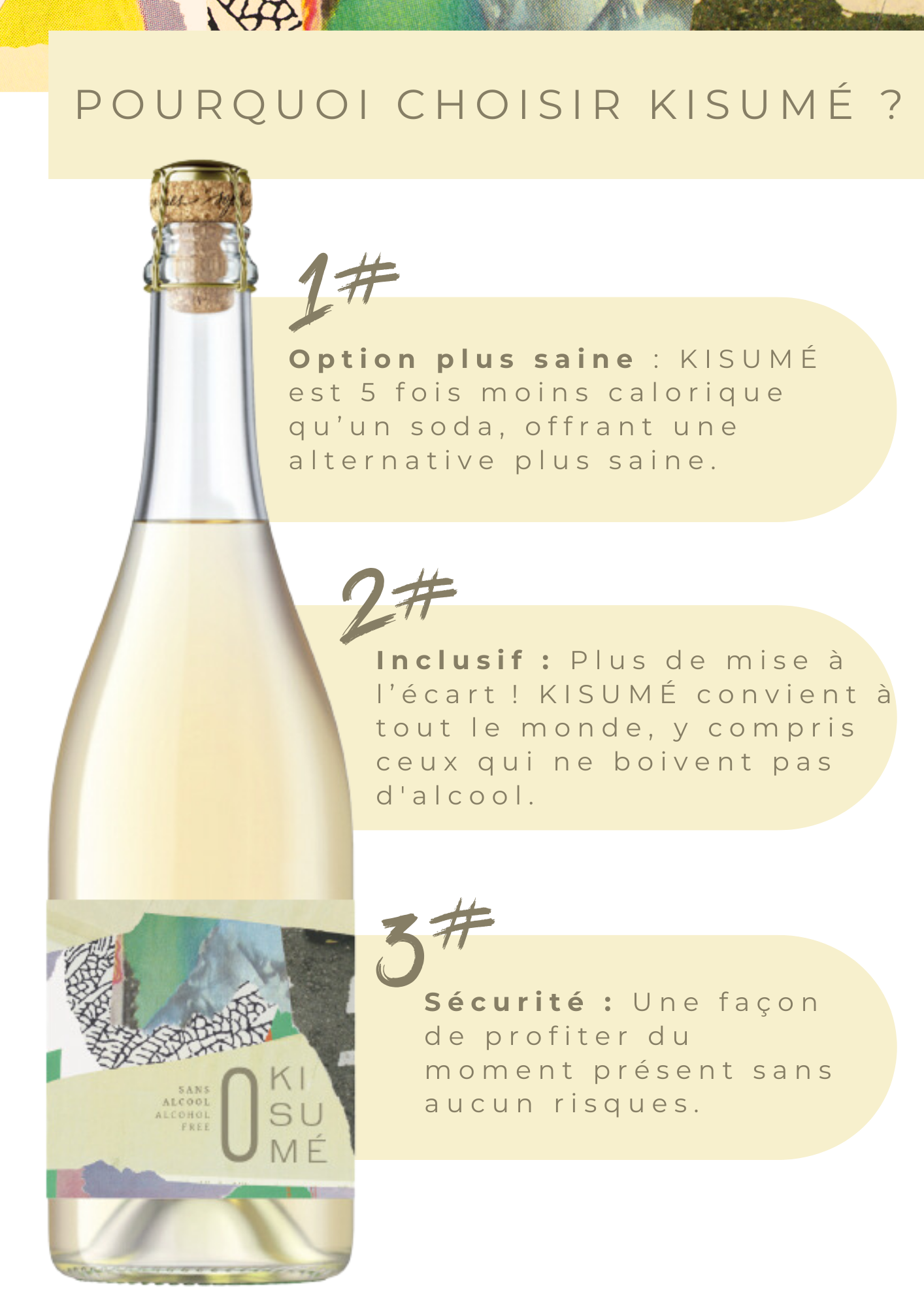KISUMÉ Blanc, le vin effervescent 0.0% d'alcool