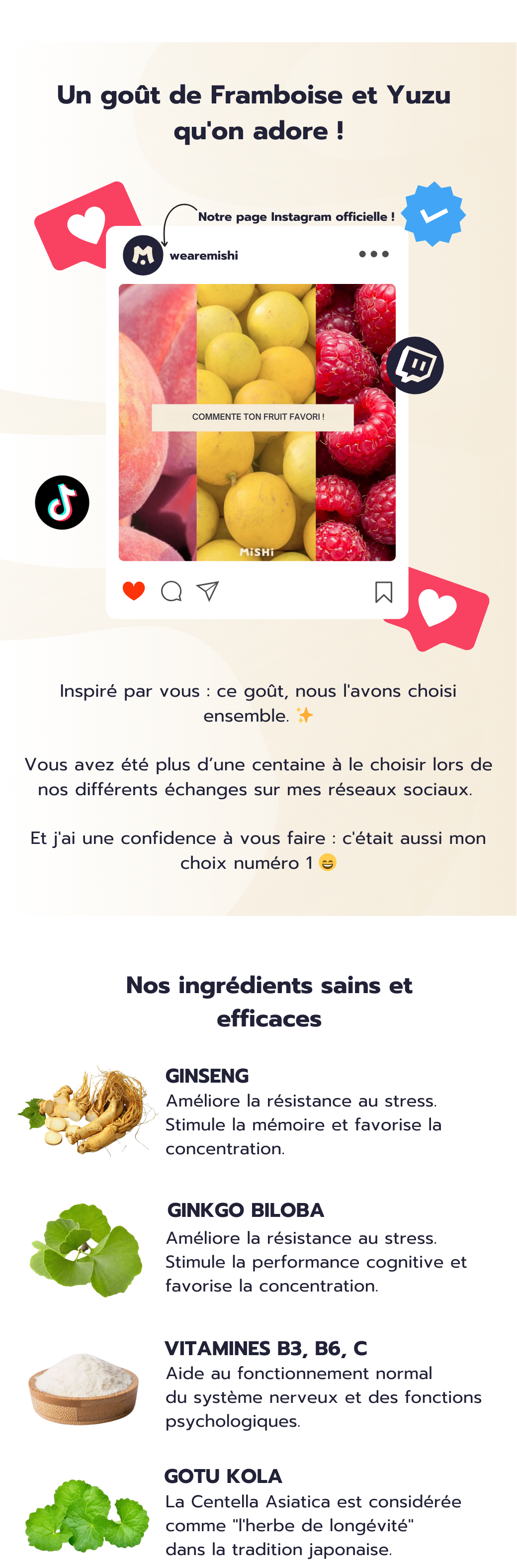 MISHI, boisson anti-stress saine qui booste vos performances