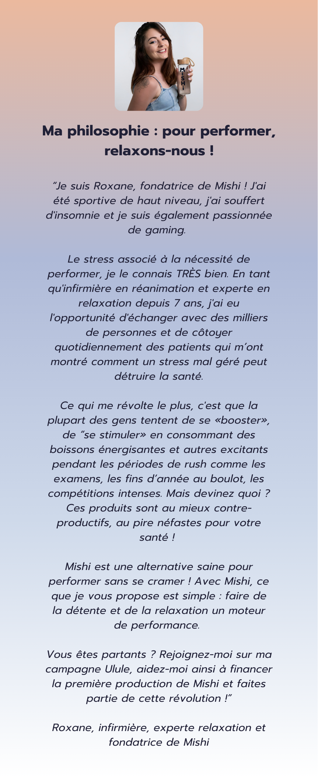 MISHI, boisson anti-stress saine qui booste vos performances