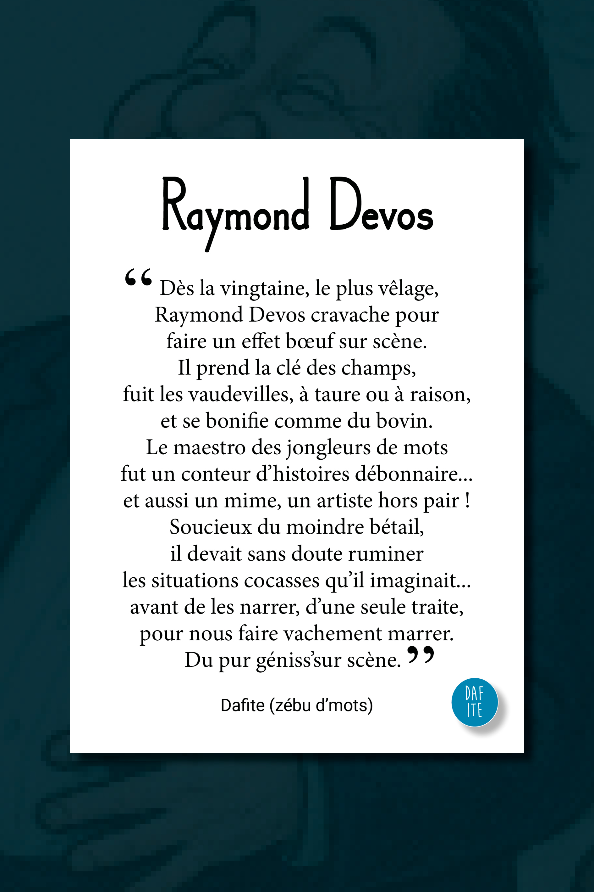 Le VOLUME 4 des "Jongleries de mots de Dafite"