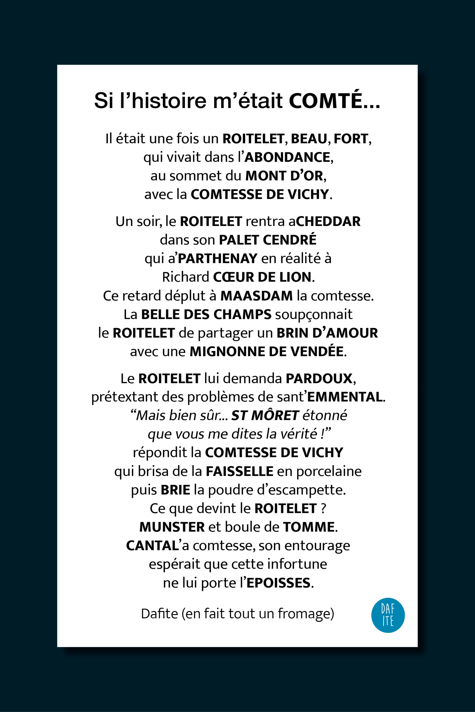 Le VOLUME 4 des "Jongleries de mots de Dafite"