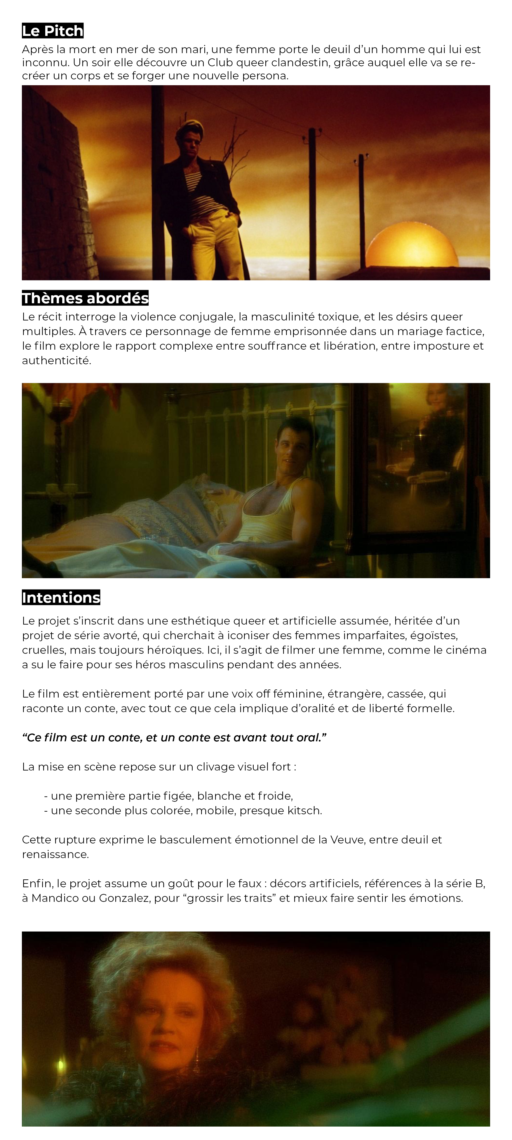 La veuve du marin. Court-métrage queer