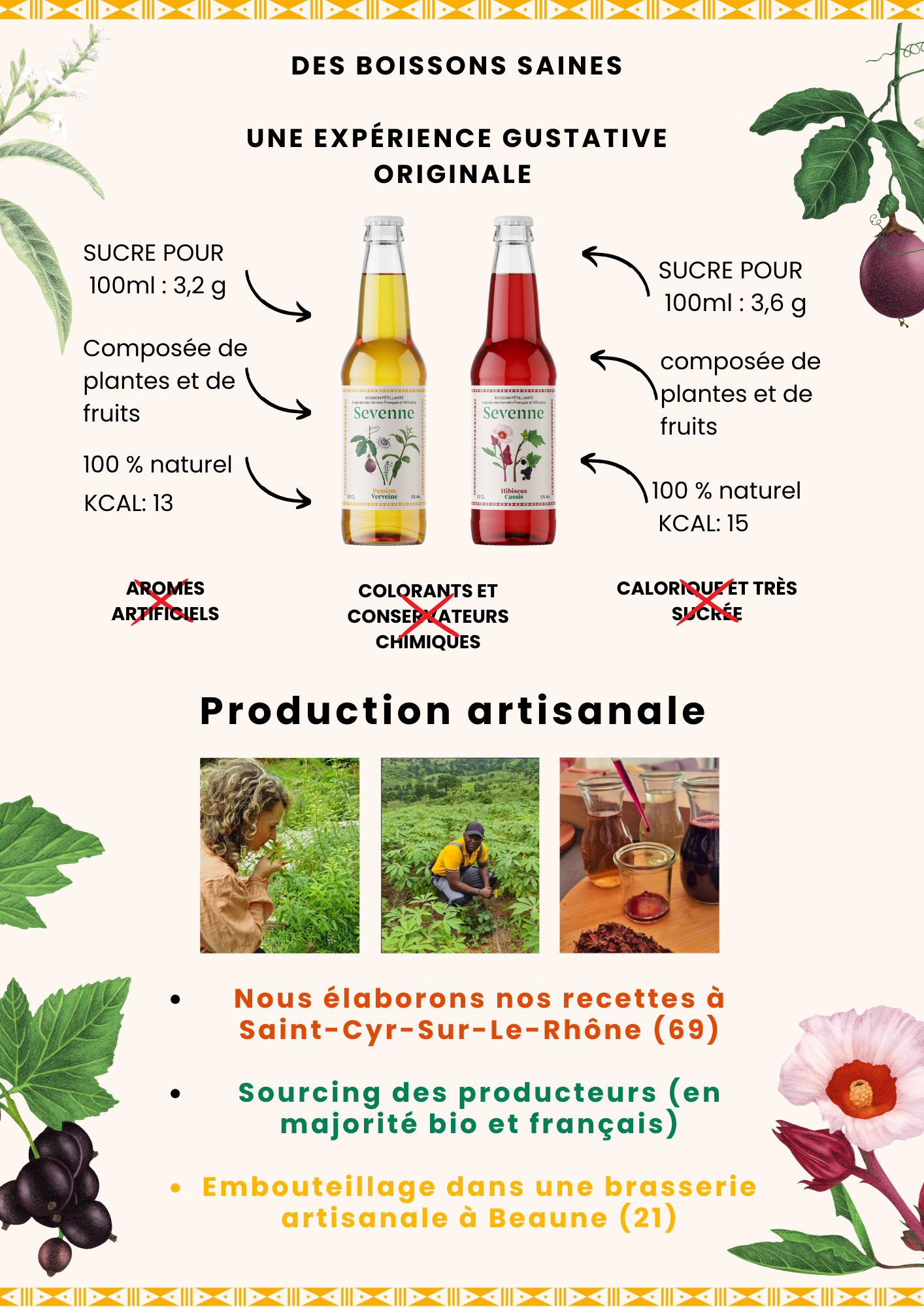 Sevenne-Boissons inspirées des terroirs français & africains