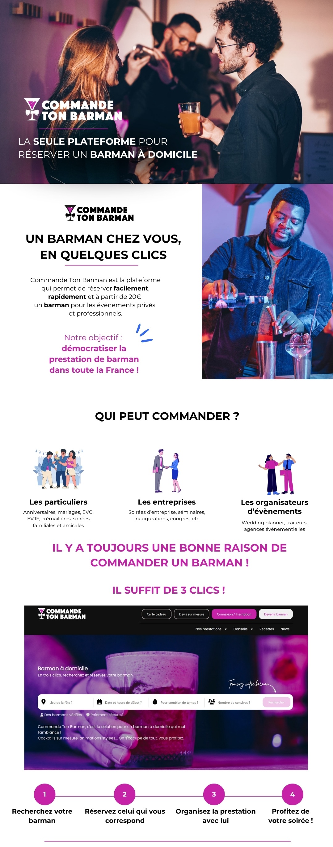 Commande Ton Barman : barman privé à domicile 🍸