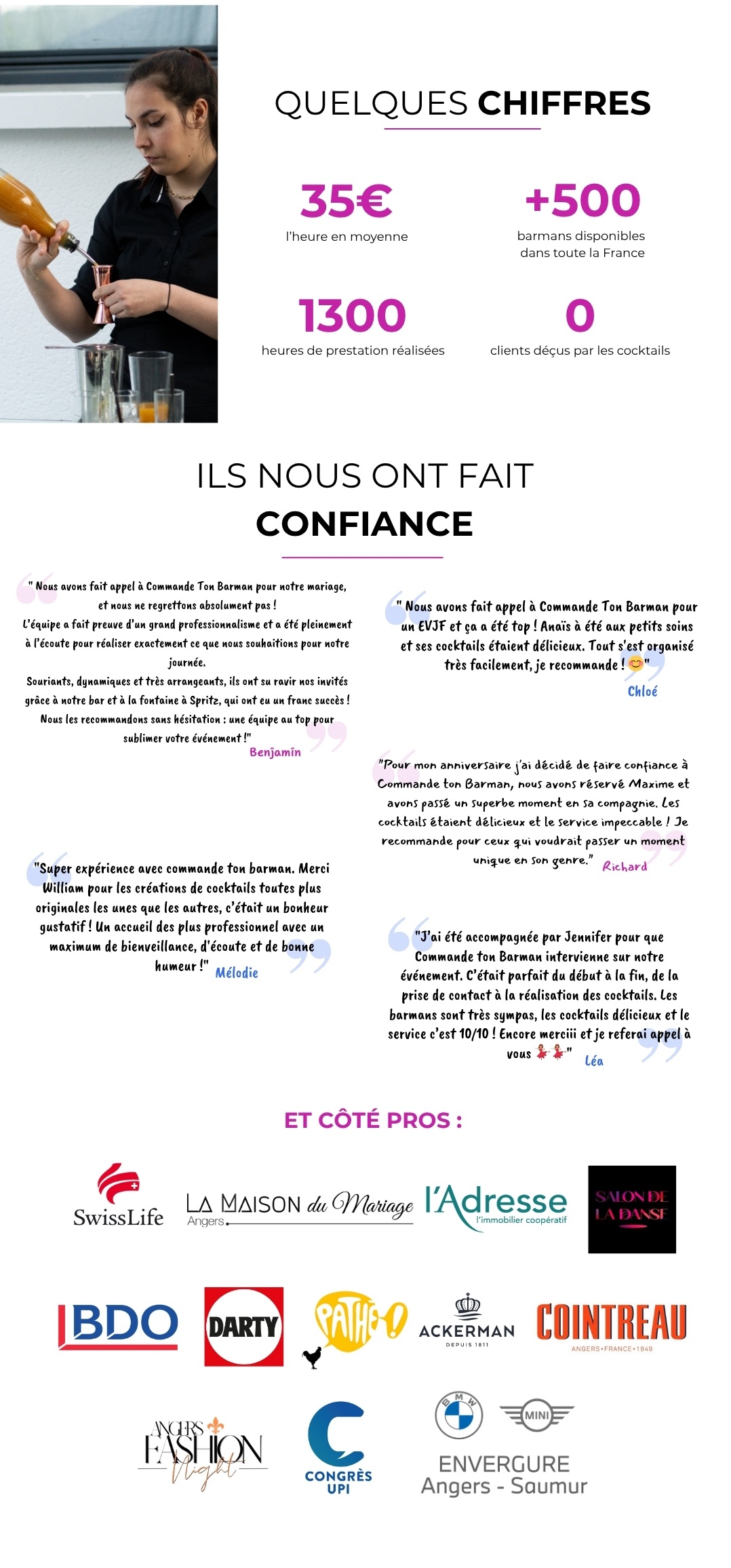 Commande Ton Barman : barman privé à domicile 🍸