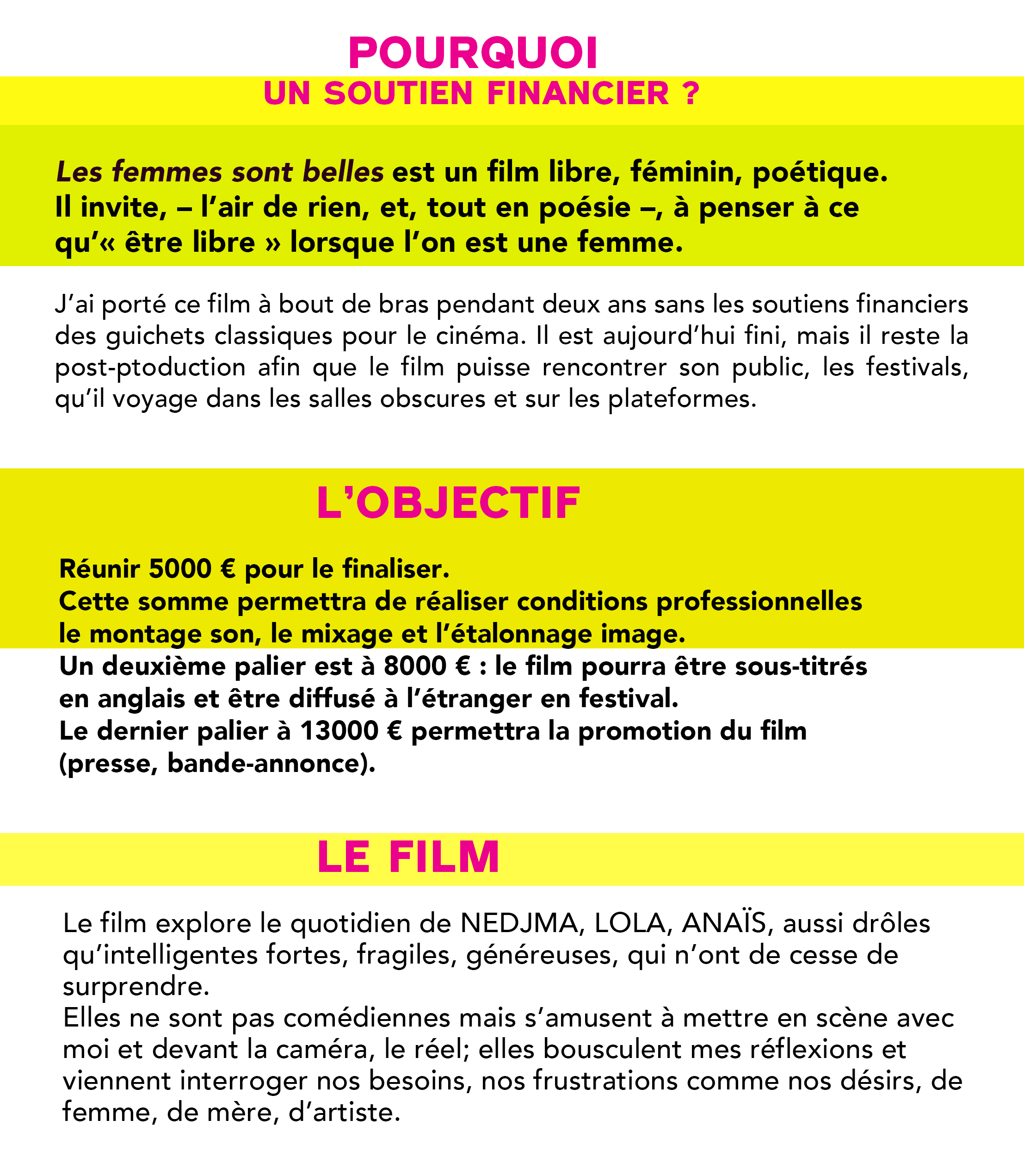 LES FEMMES SONT BELLES de Coco Tassel : finaliser le film ! - Ulule