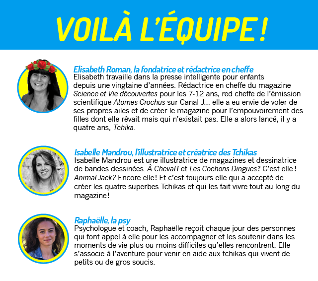 Tchika le mag pour les 7-12ans pour l'égalité filles-garçons