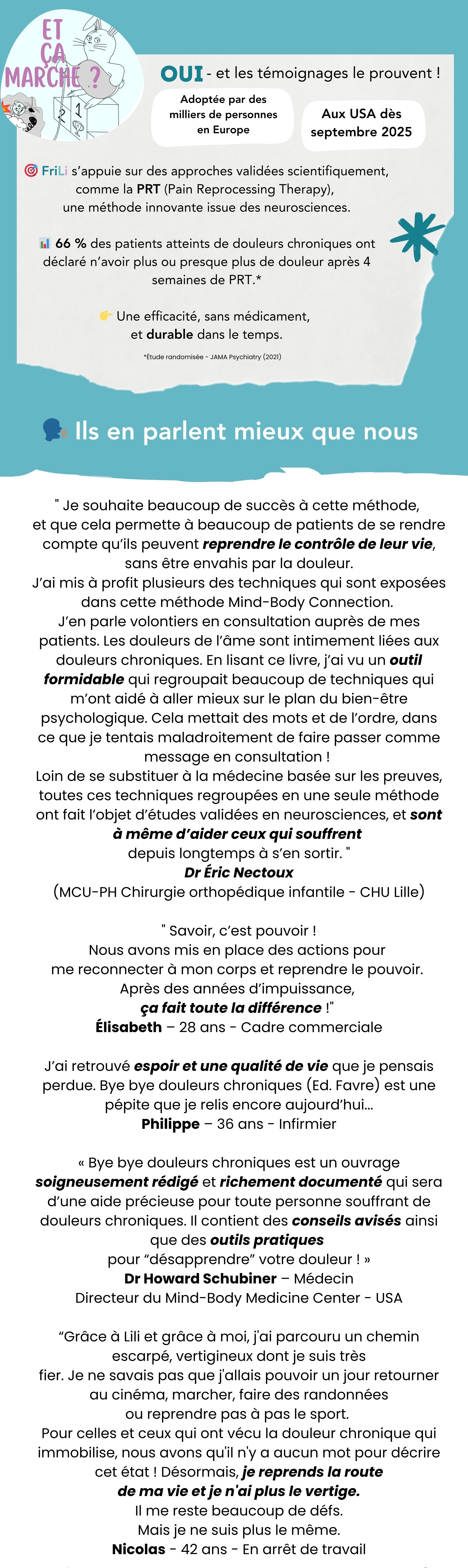 FriLi, une révolution face aux douleurs chroniques et TCA