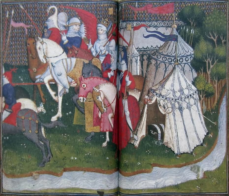 Une tente médiévale pour du spectacle