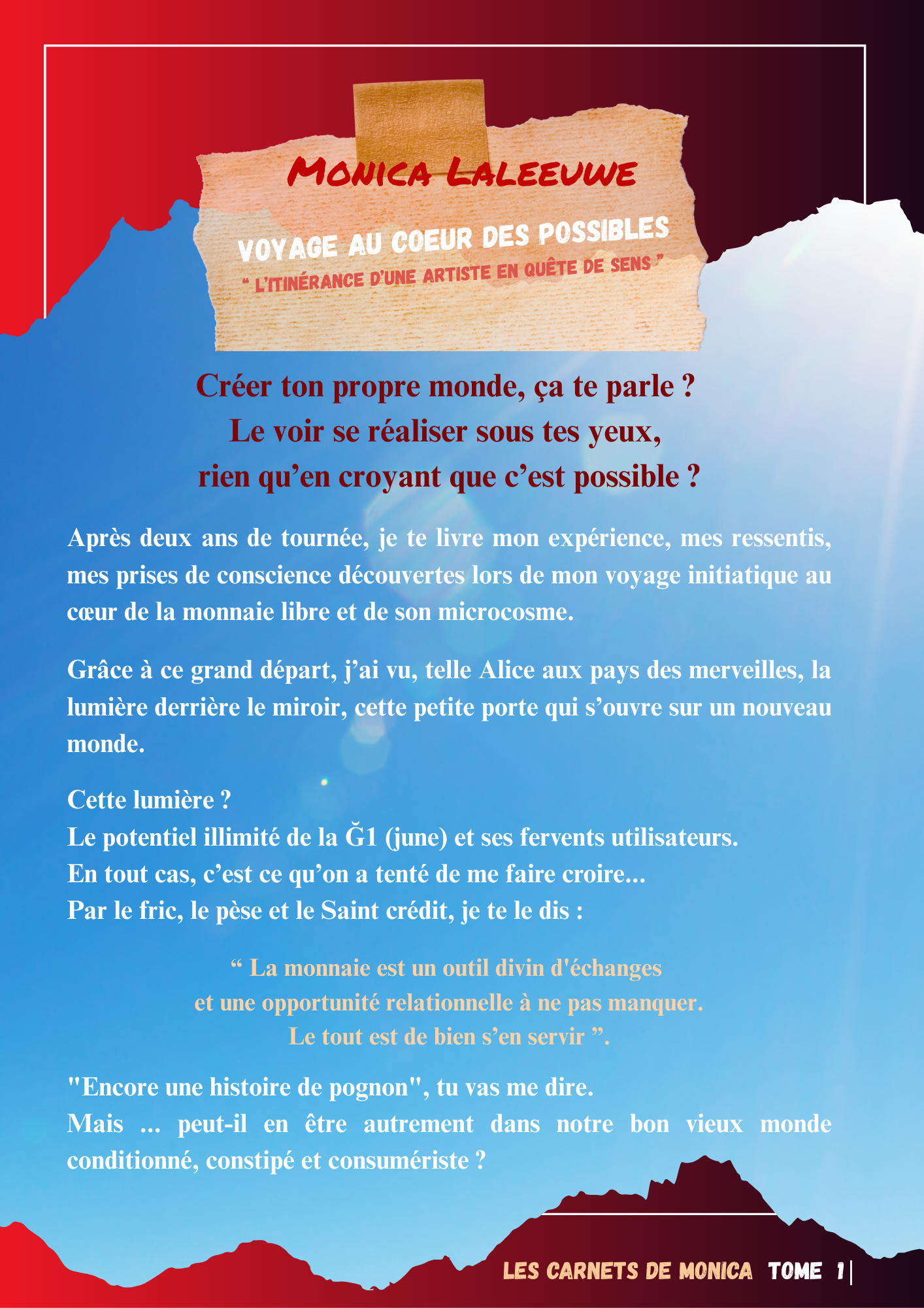 Voyage au coeur des possibles Tome 1 - Ulule