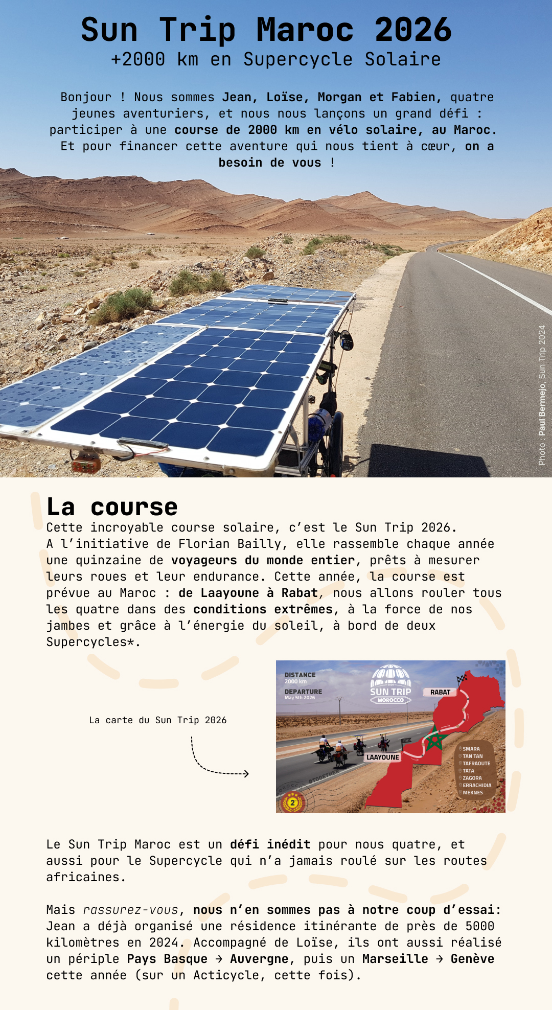 Objectif Dunes ! Course de véhicules solaires au Maroc - Ulule