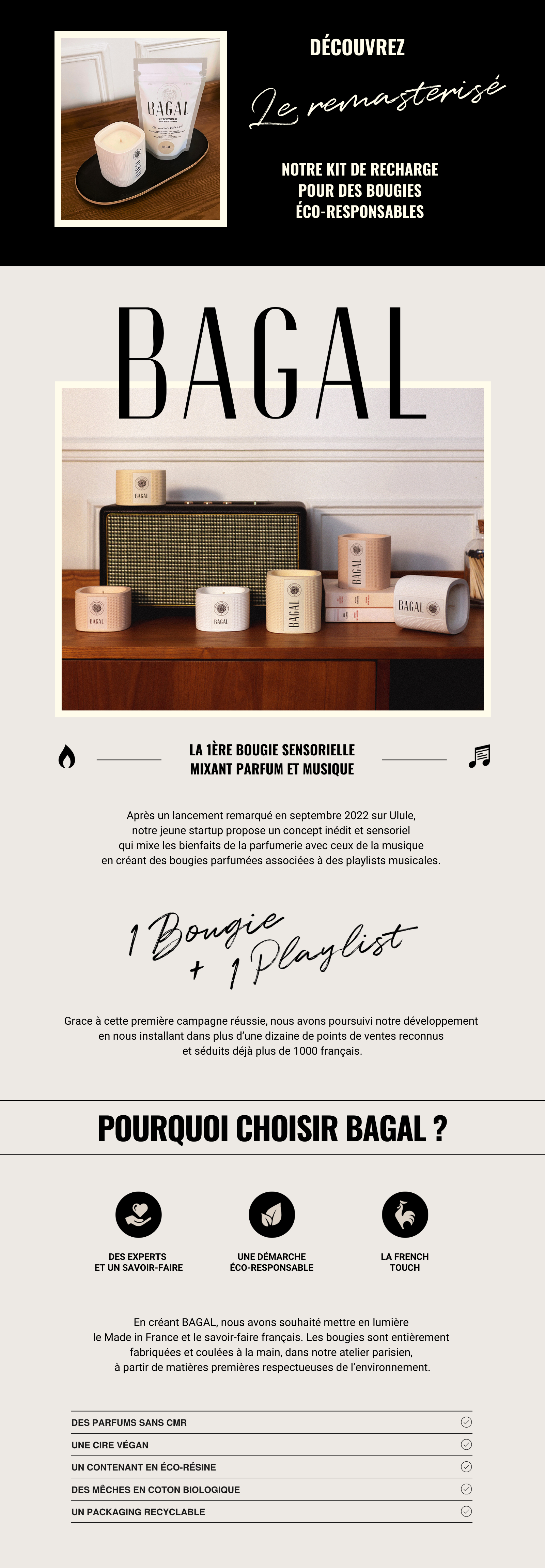 BAGAL, un kit de recharge pour bougies éco-responsables