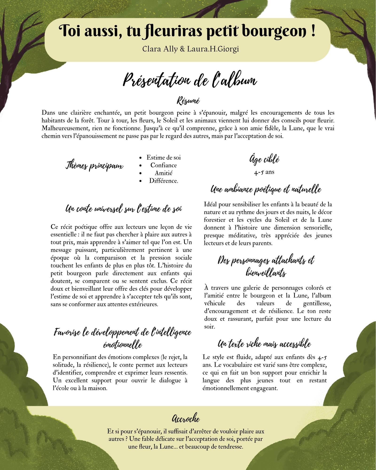 Petit Bourgeon : un album jeunesse sur l'estime de soi - Ulule