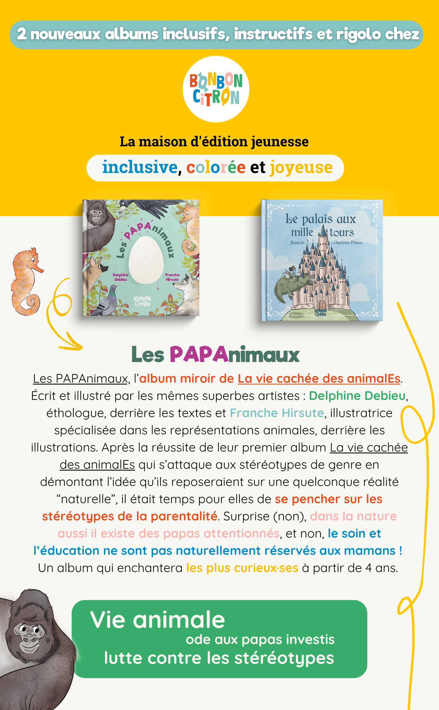 🍋 2 nouveaux livres enfants qui bousculent les stéréotypes
