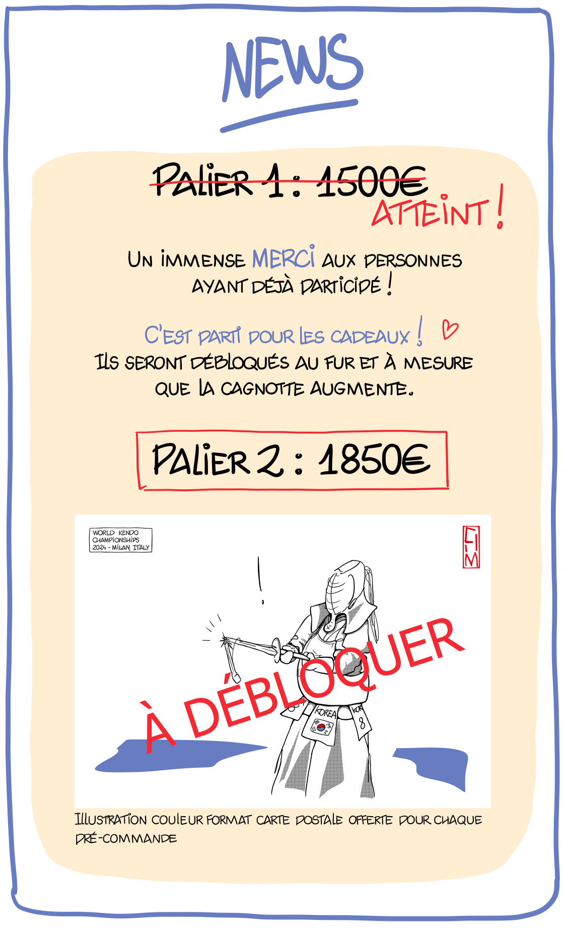 Tenugui - Croquis Championnats du monde de Kendo 2024 (WKC) - Ulule