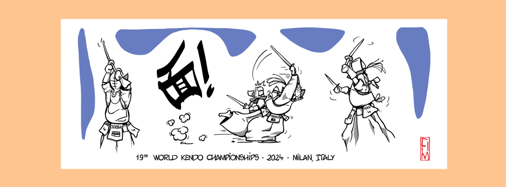 Tenugui - Croquis Championnats du monde de Kendo 2024 (WKC)