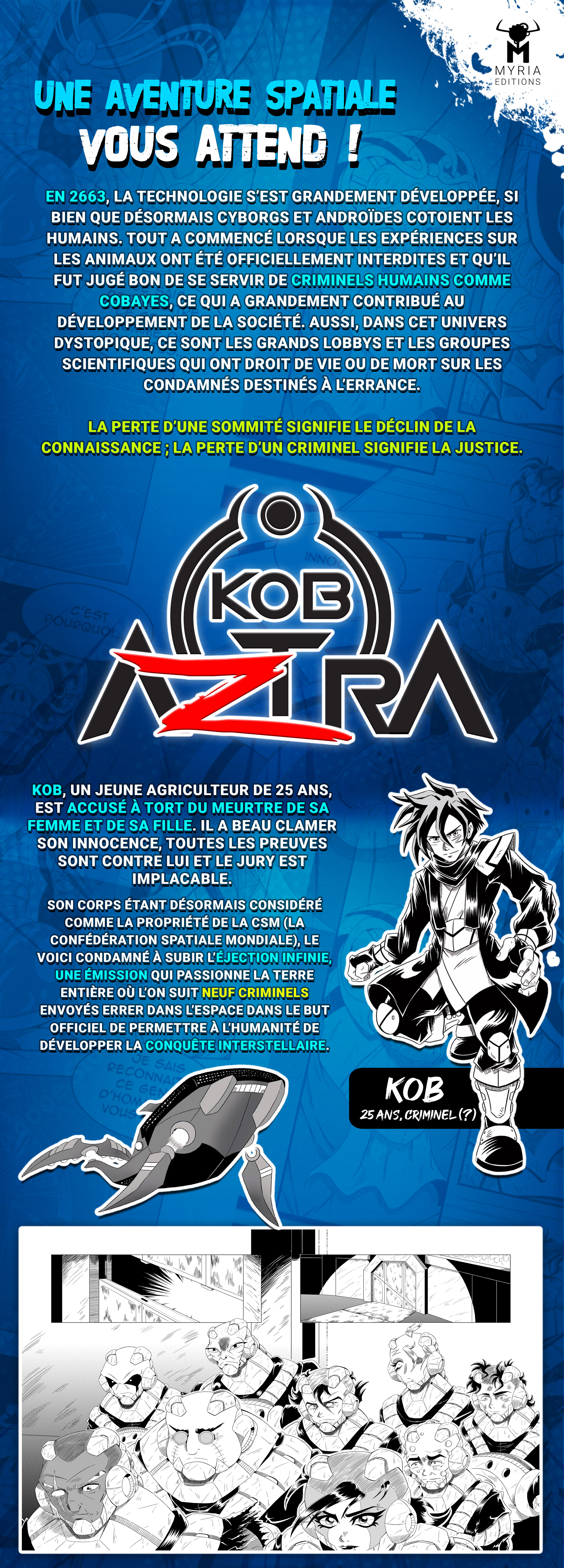 Kob aZtra, le manga sci-fi hommage aux années 80-90