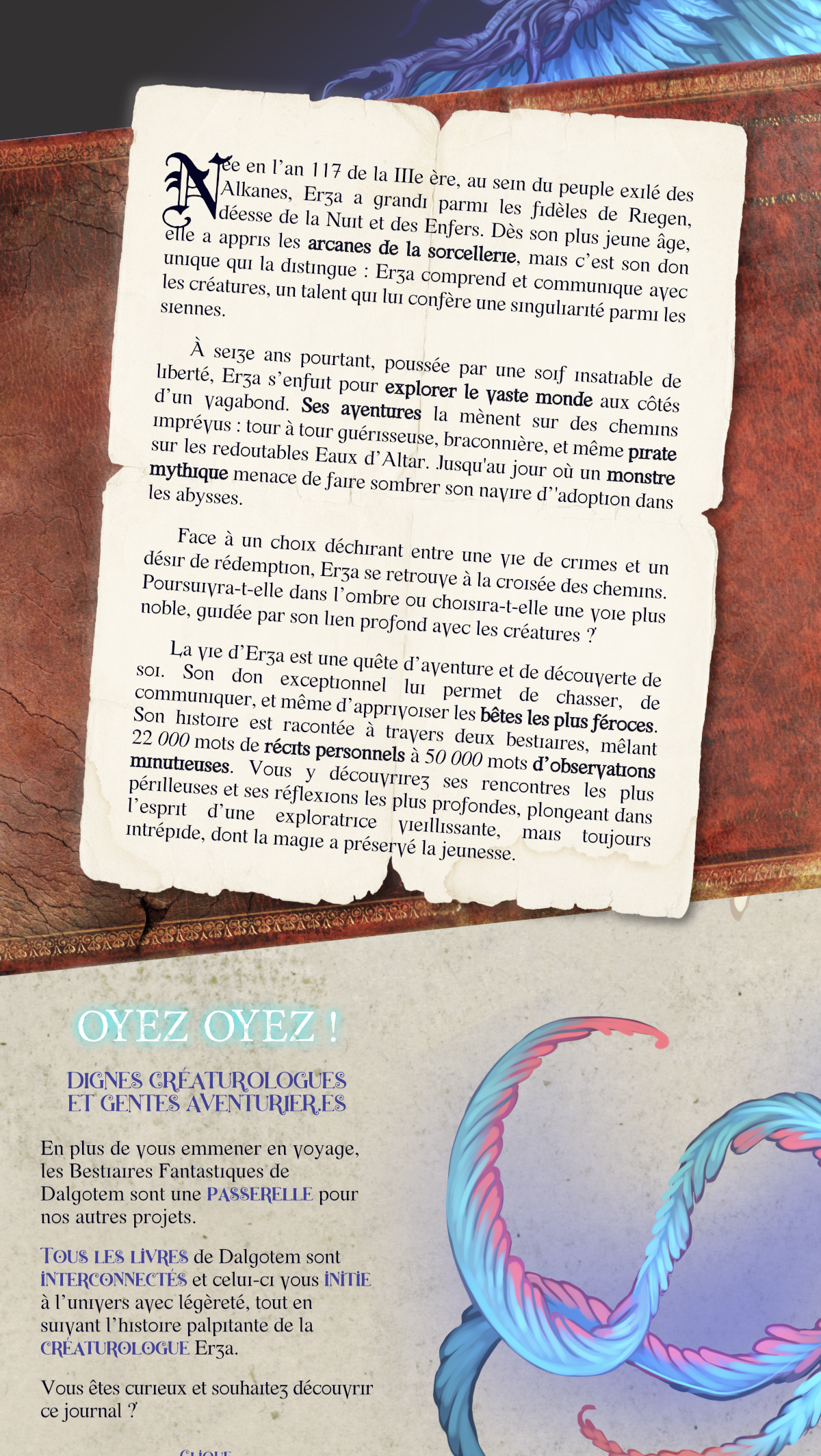 BESTIAIRES FANTASTIQUE DALGOTEM (Duologie illustrée)