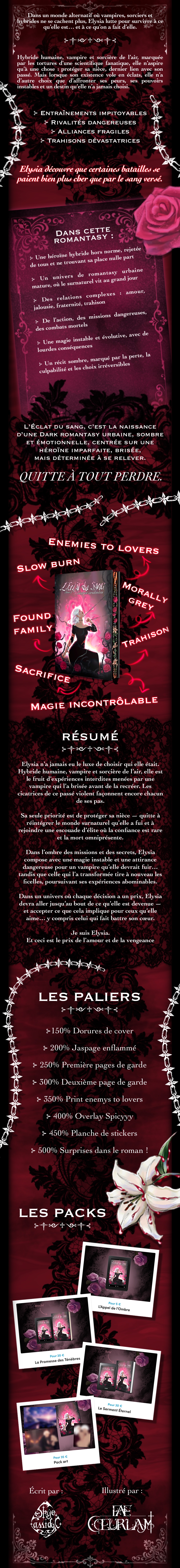 🥀 L'Éclat du Sang - Tome 1 : Cendres Ardentes 🌙 - Ulule