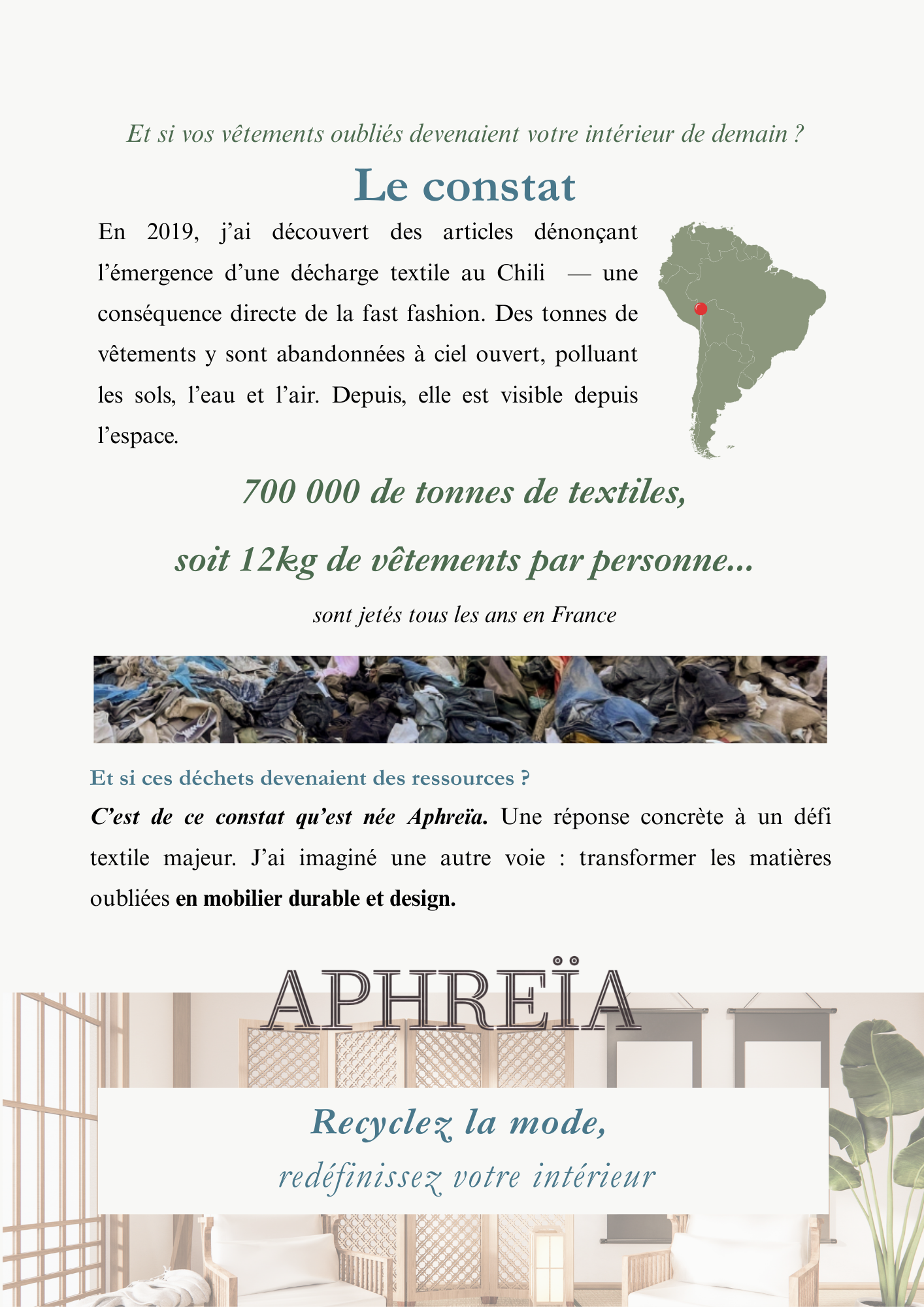 Avec Aphreïa : recyclez la mode, réinventez votre intérieur
