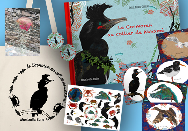Le cormoran au collier de wakamé
