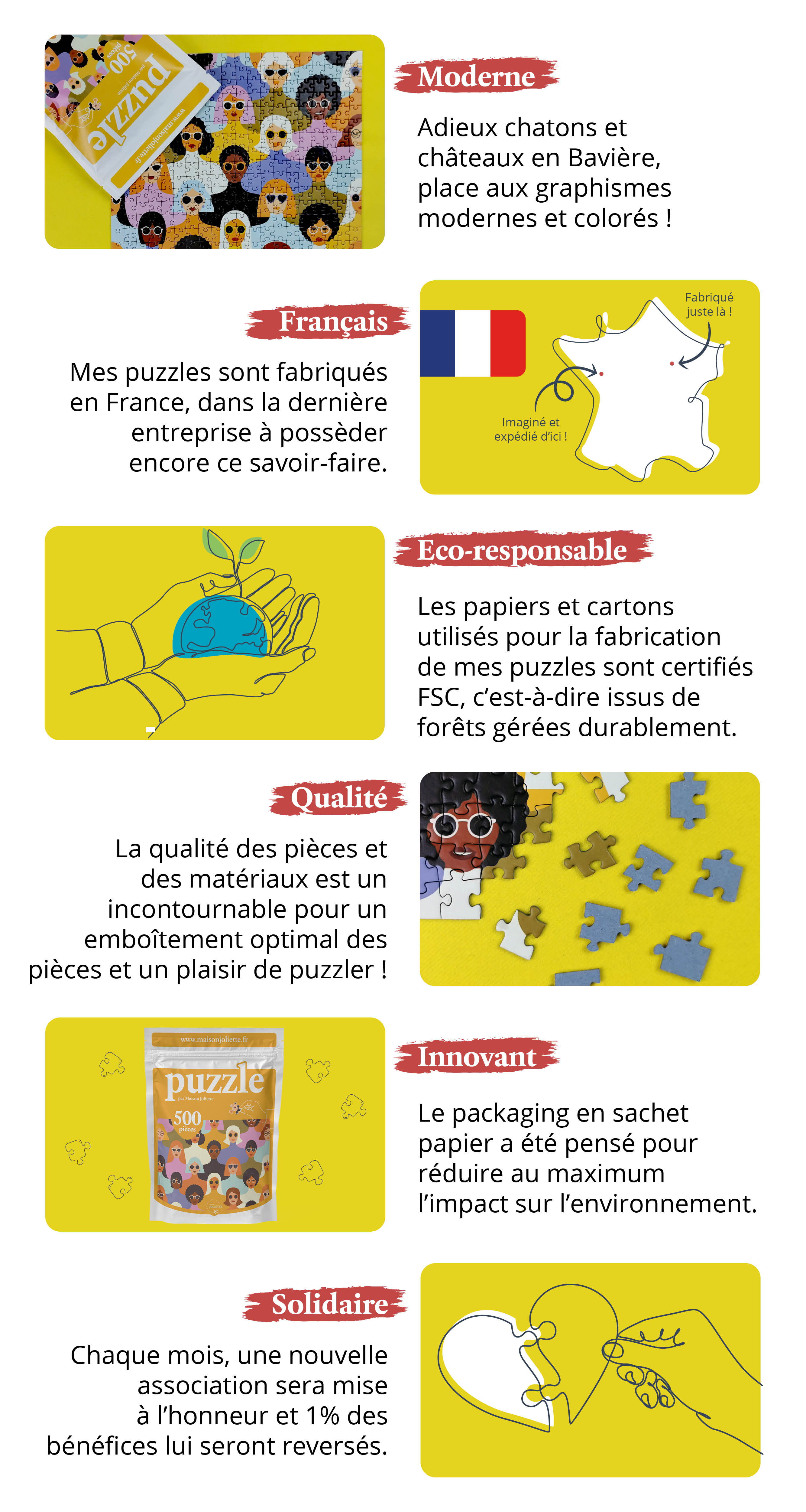 Maison Joliette, puzzles modernes