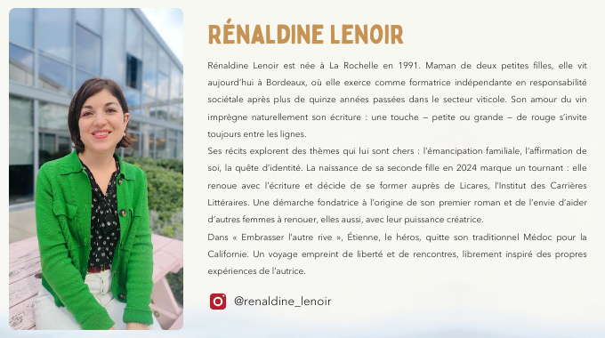 Précommandes de EMBRASSER L'AUTRE RIVE de Rénaldine Lenoir