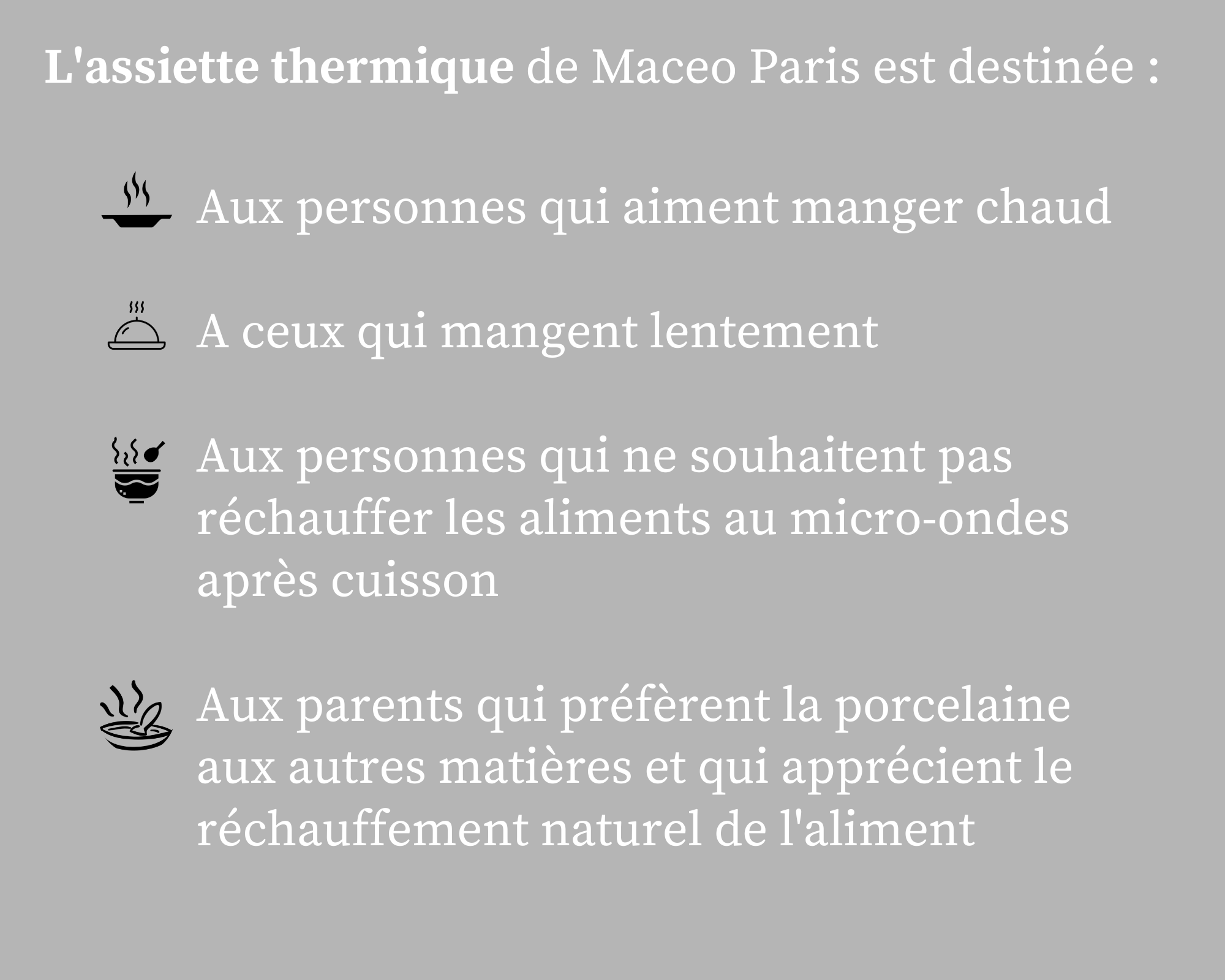 Maceo. L'assiette thermique pour manger à votre rythme