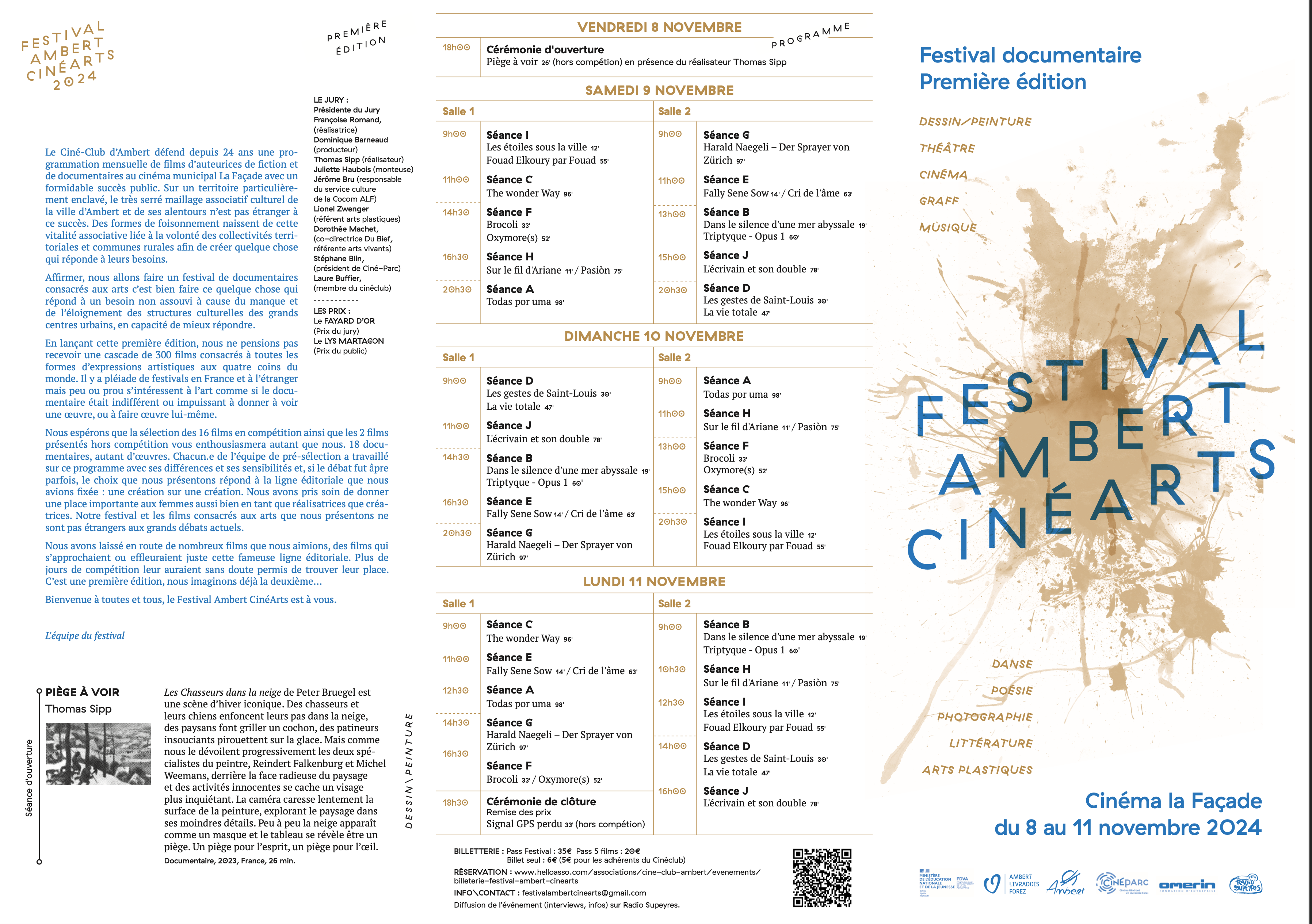 FESTIVAL AMBERT CINÉARTS, 7 au 11 novembre 2025 - Ulule