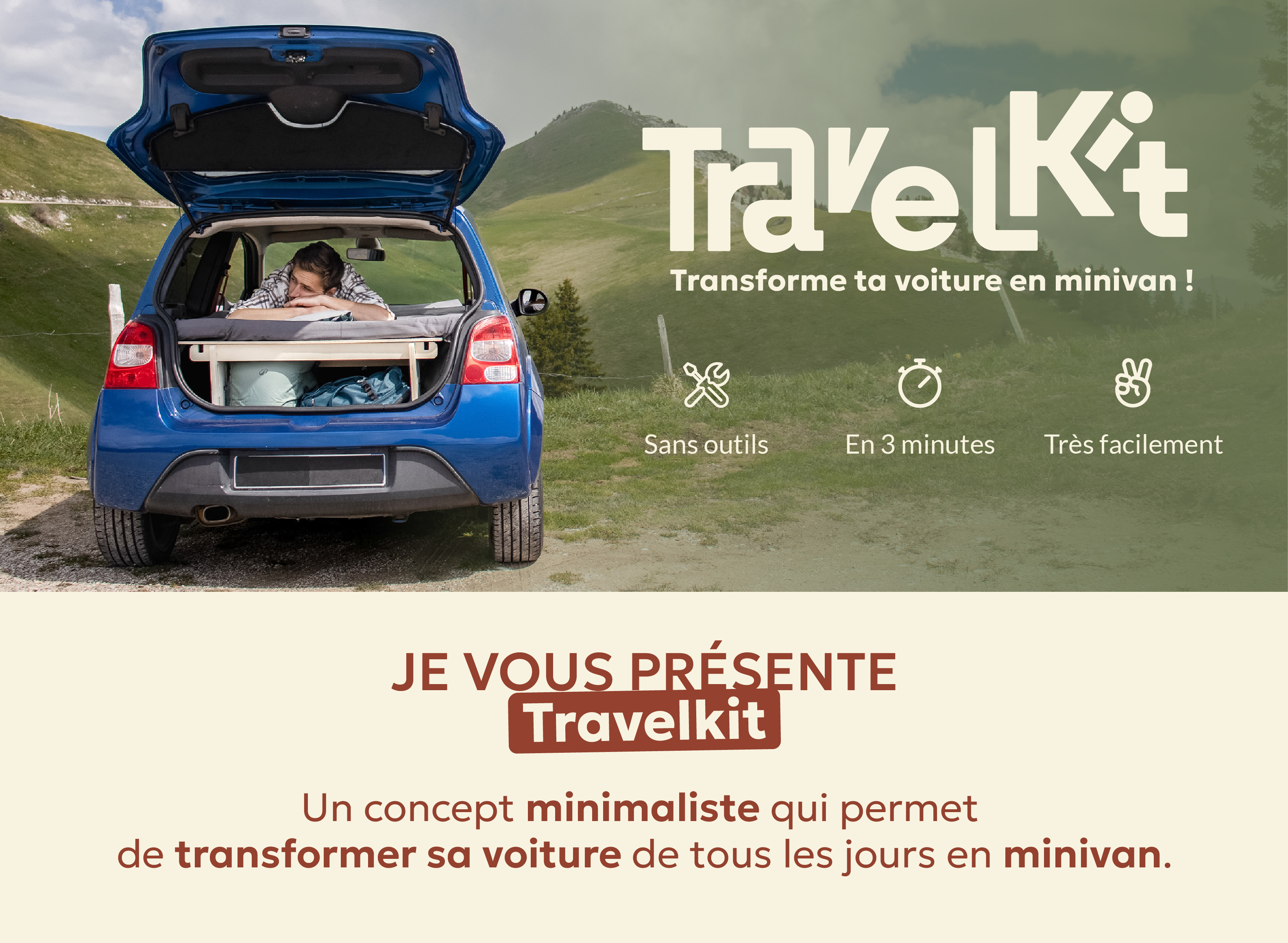 Travelkit | Transforme ta voiture en minivan, en 3 minutes