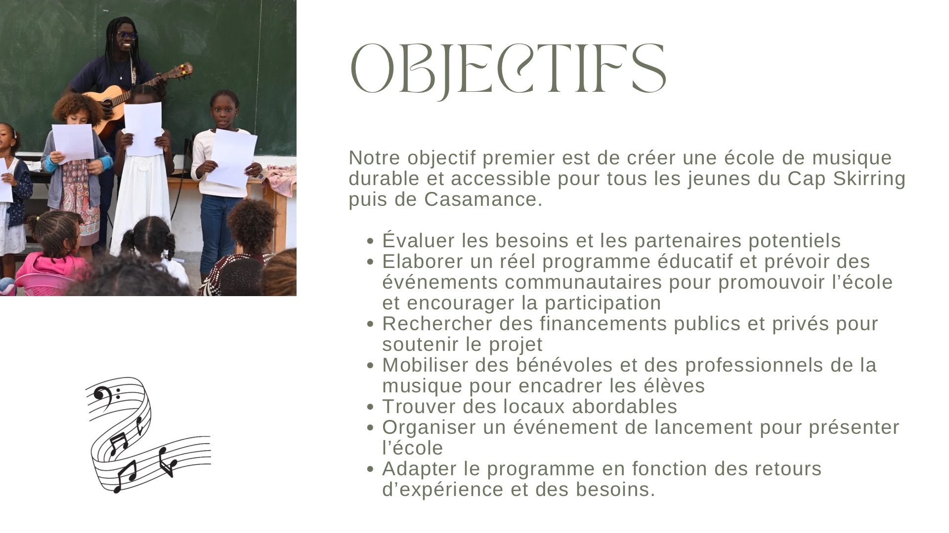Création d’une école de musique à Cap Skirring au Sénégal