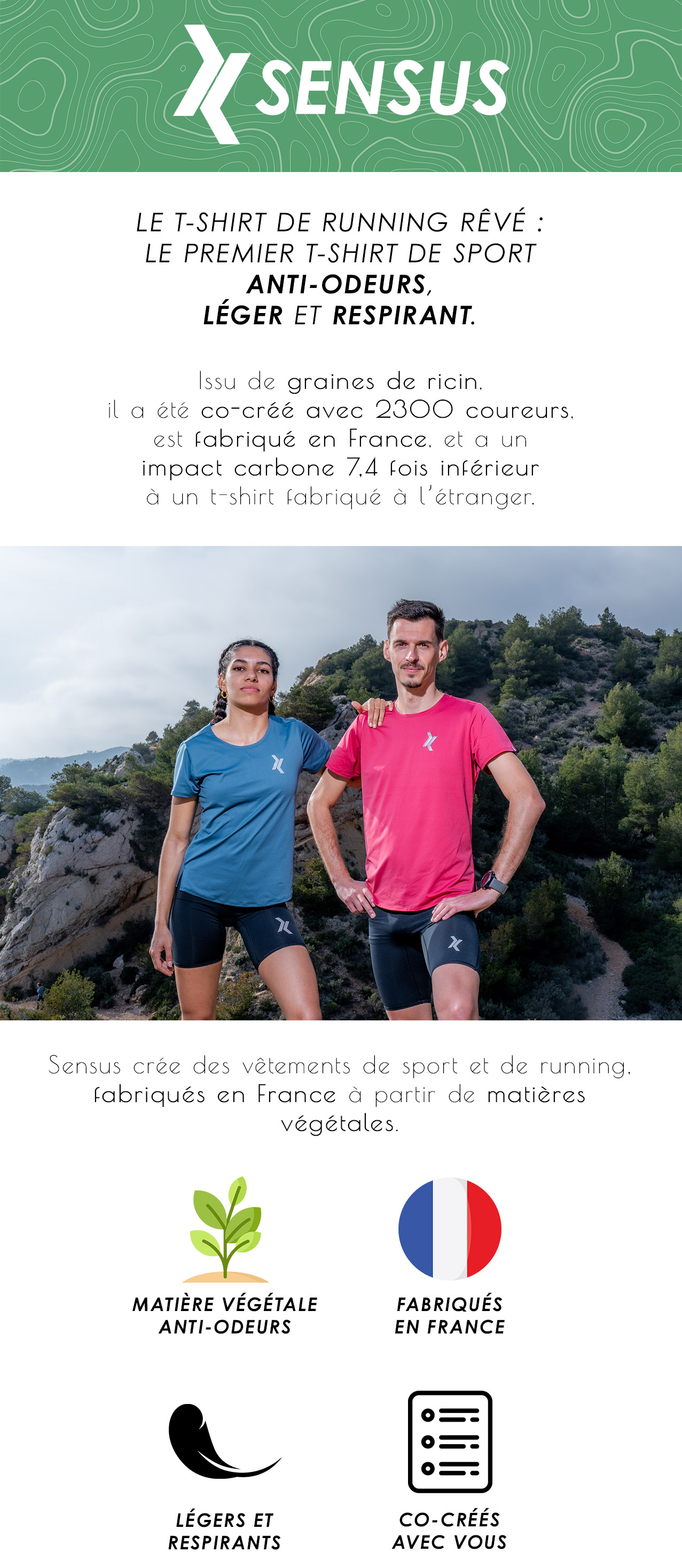 Sensus : Le t-shirt de running rêvé - Ulule