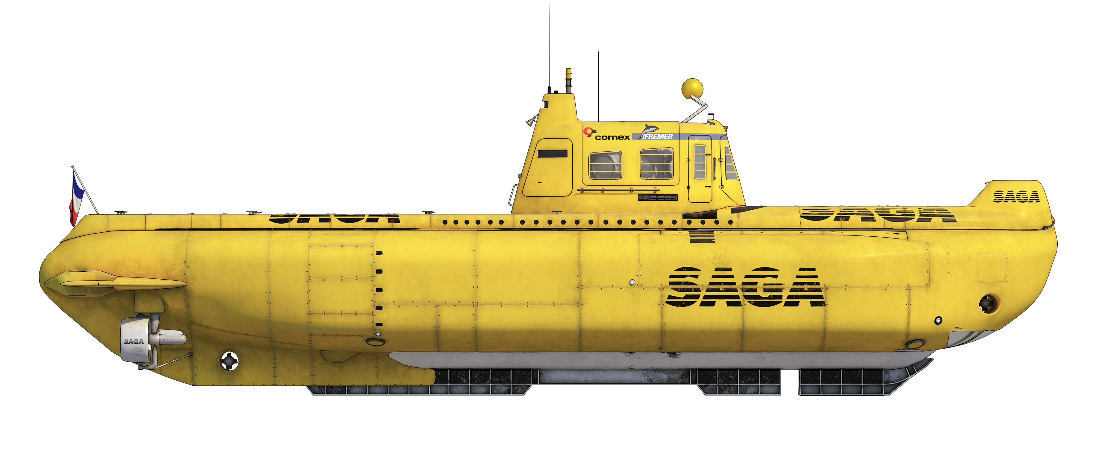 SOUTENEZ L'AVENTURE EXTRAORDINAIRE DU SOUS-MARIN SAGA