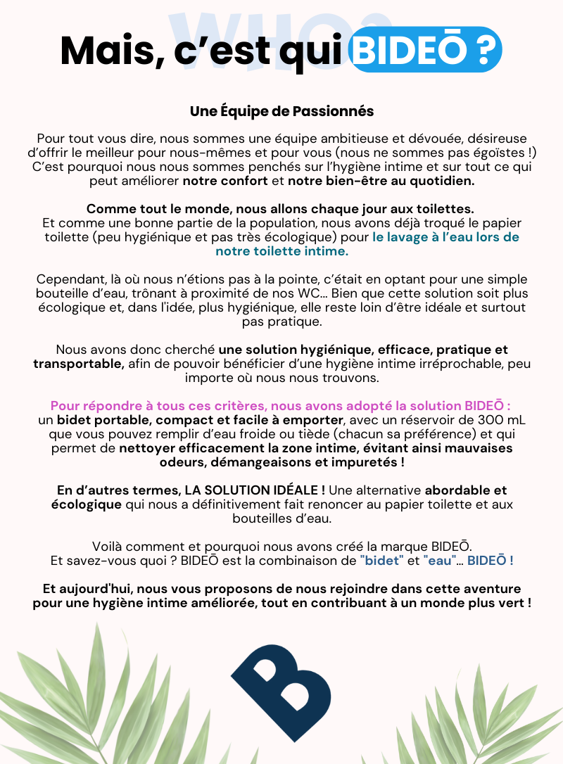 LE BIDET PORTABLE BIDEŌ