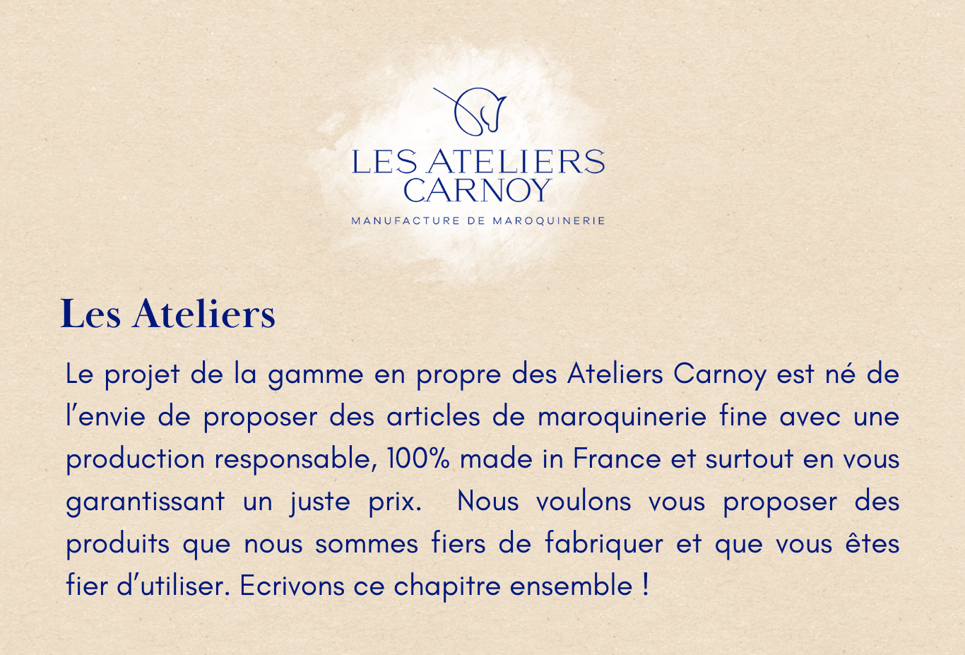 Les Ateliers Carnoy - Votre Maroquinerie Made in Oise