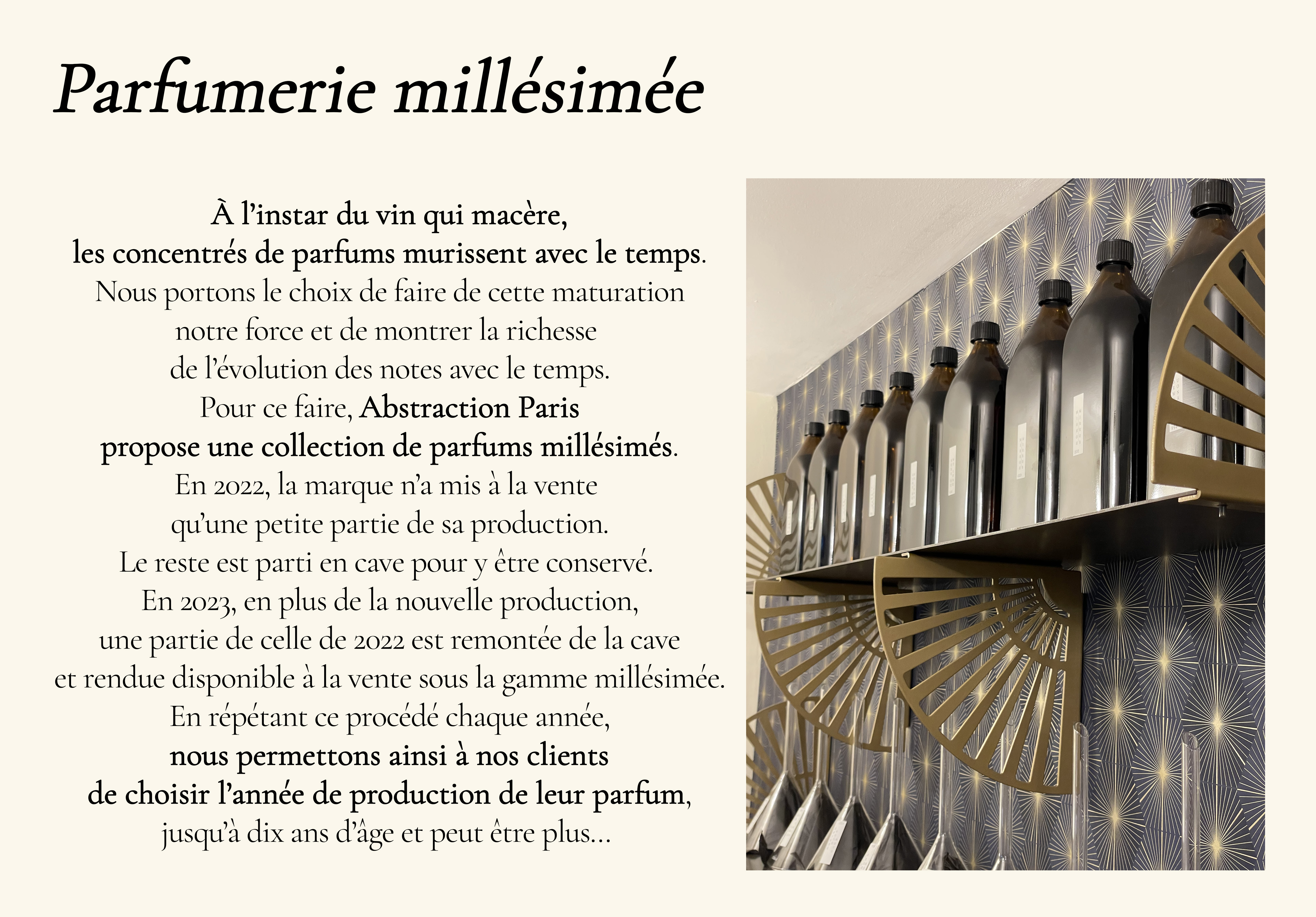 Parfum millésimé en 30ml Abstraction Paris