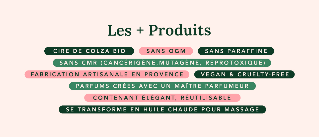 bougies de massage embrassables & bio by Goliate