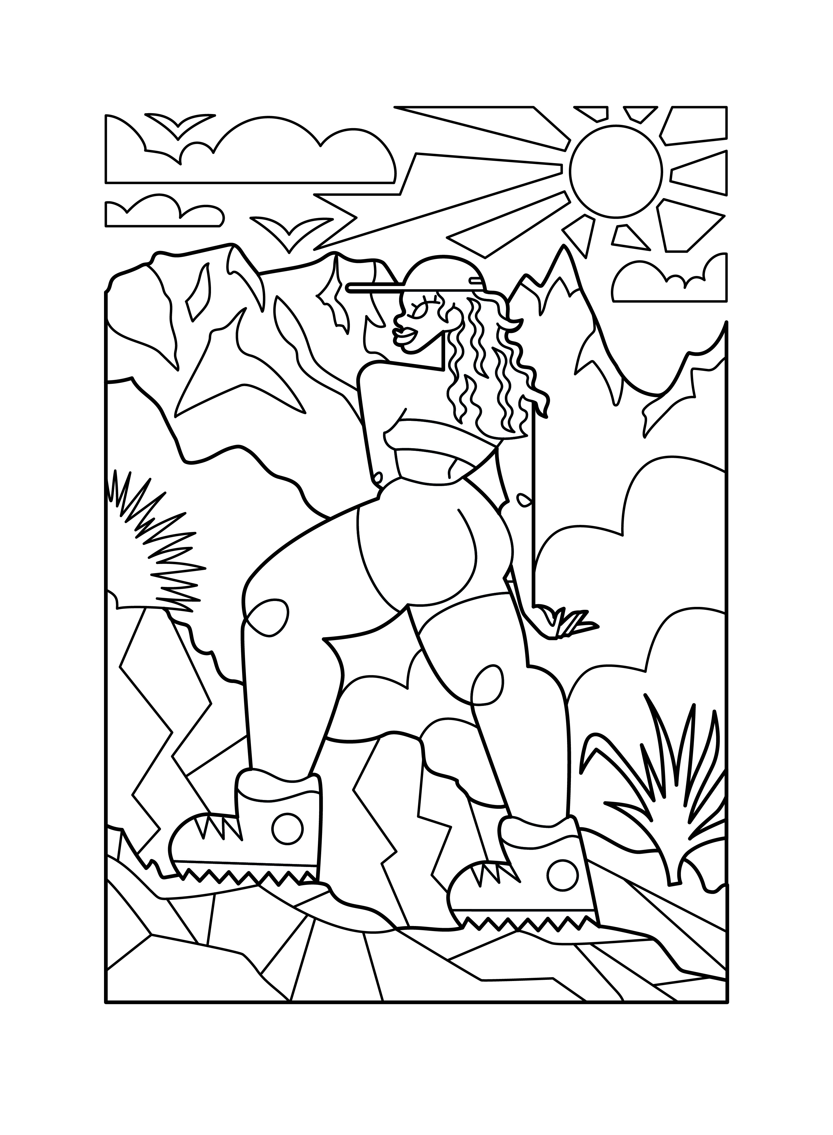 Carnet de coloriage d'Amazones