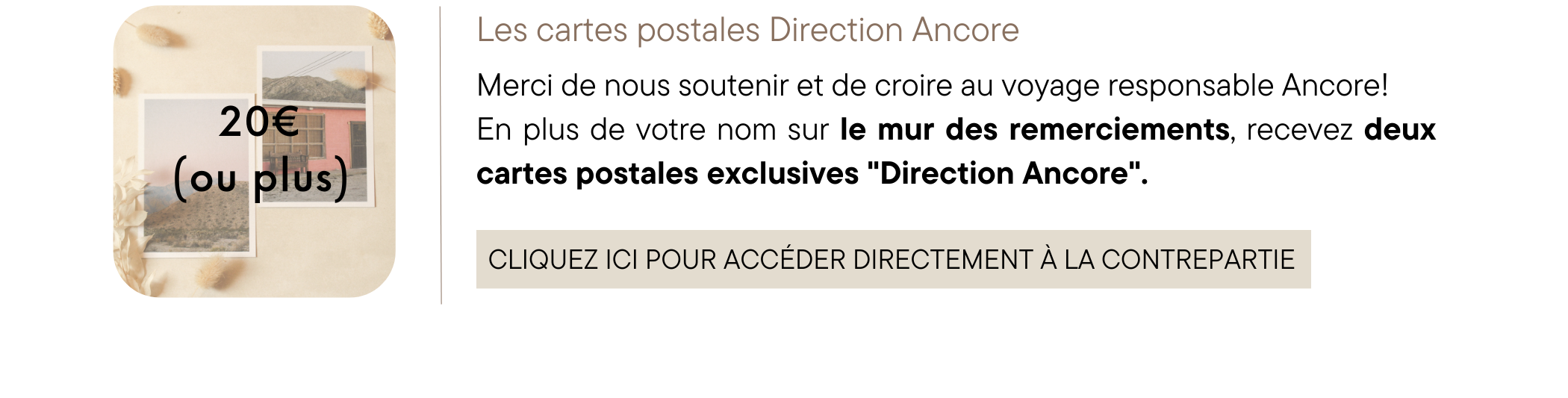 DIRECTION ANCORE - Ulule