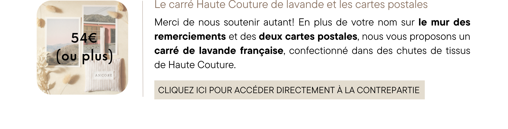 DIRECTION ANCORE - Ulule