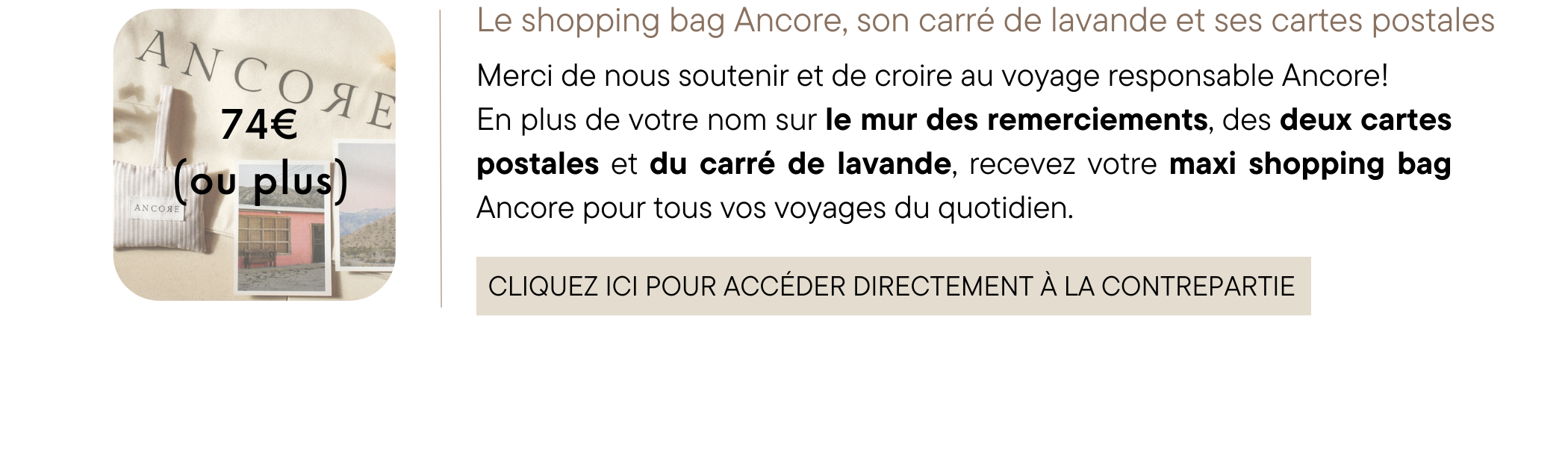 DIRECTION ANCORE - Ulule
