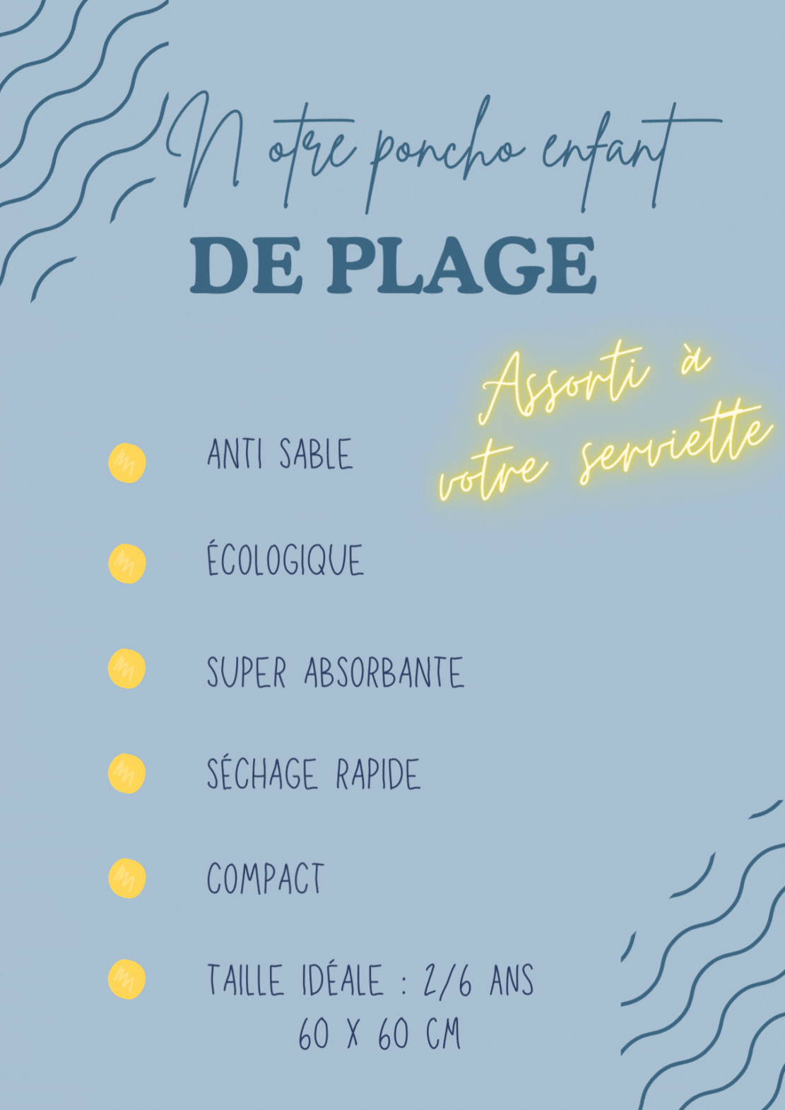 La serviette et le poncho écologiques - Tropesa