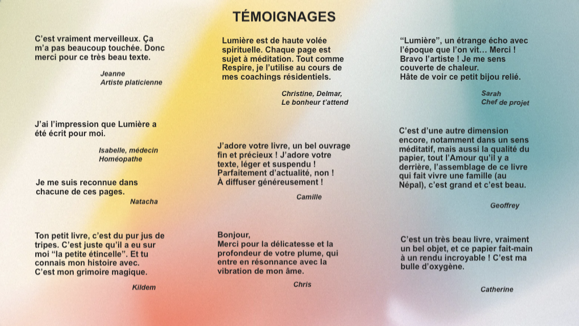 Lumière - Un livre rare en papier fait-main - Ulule