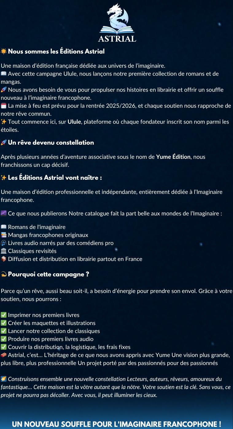 Astrial Éditions prend son envol