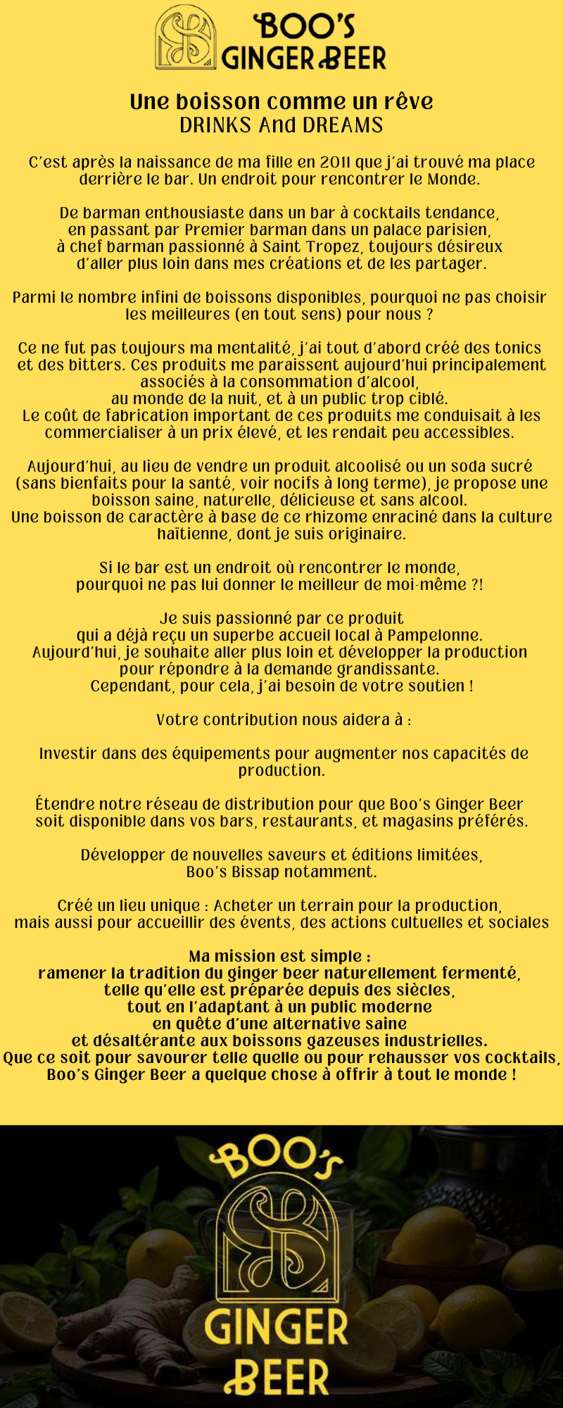 Drinks and Dreams, BOO'S GINGER BEER