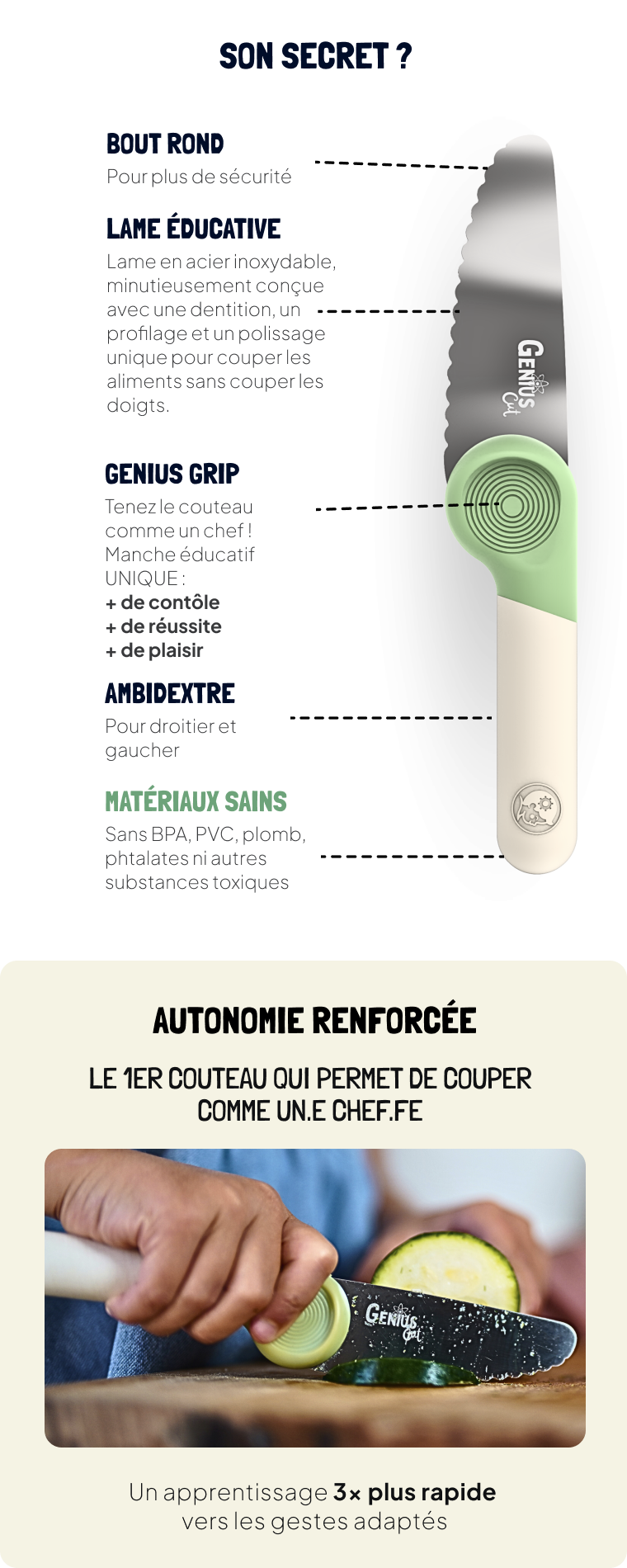 Genius Cut : Le 1er Couteau Éducatif (dès 3 ans) - Ulule