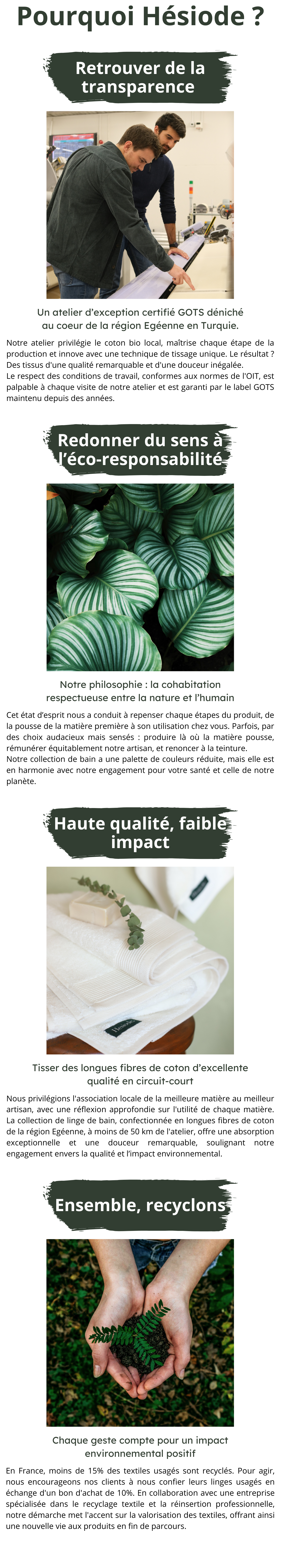 Hésiode | Le linge de bain durable et responsable